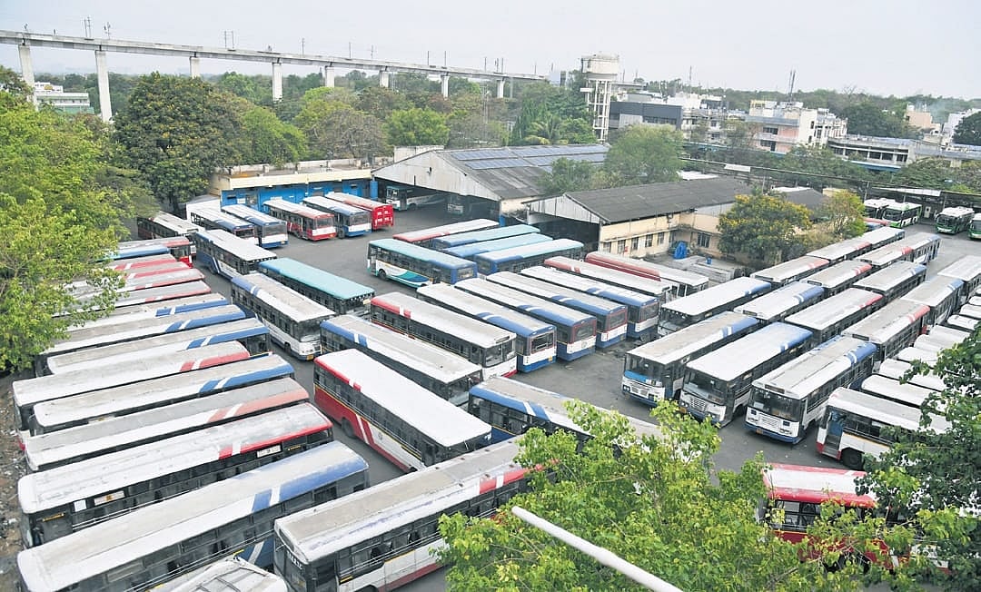 Strike by workers halts Telangana RTC bus services, leaves commuters ...